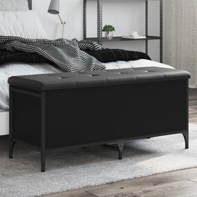 vidaXL Úložná lavice 102 x 42 x 45 cm kompozitní dřevo [835149] Barva: Černá