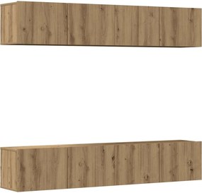 Nástěnné TV skříňky 4 ks dub artisan kompozitní 3328944