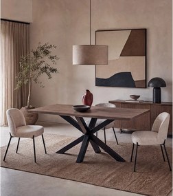 Jídelní stůl s deskou v dekoru ořechového dřeva 100x180 cm Comba – Marckeric