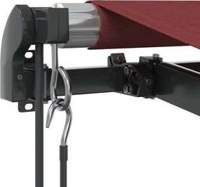 Automatická zatahovací markýza burgundská 400 x 350 cm 3215000