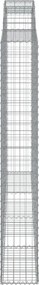 Klenutý gabionový koš 300 x 30 x 200/220 cm pozinkované železo 153510