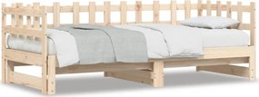 vidaXL Výsuvná postel 2x (90 x 200) cm masivní borovice [840390] Barva: Přírodní