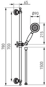 Novaservis, Sprchová souprava RETRO bronz, N160BR