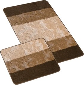 Bellatex SADA BANY 60x100 + 60x50 cm bez výkroje Listí Hnědá