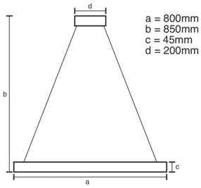 LED Stmívatelný lustr na lanku LED/100W/230V 3000-6500K + dálkové ovládání