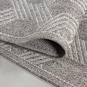 Ayyildiz, Kusový koberec Aruba 4904 grey – na ven i na doma, 60x100, šedá, chodba / předsíň