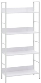 Knihovna se 4 policemi bílá 60x27,6x124,5 cm kompozitní dřevo 288224