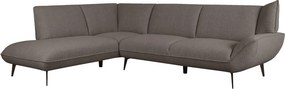 LABEL51 Pohovka do tvaru L PESARO hnědá 247cm levá MS-81.021