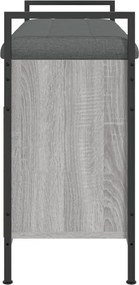 vidaXL Lavice s botníkem 85,5x32x57,5 cm kompozitní dřevo [835210] Barva: kouřový dub