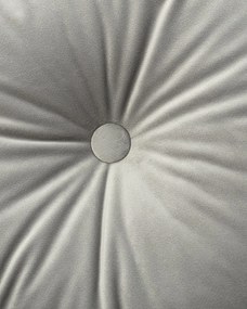 Sametový polštář s knoflíkem barva šedá látka lesklé, sametová