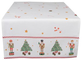 Bavlněný běhoun s louskáčky Happy Little Christmas - 50*140 cm
