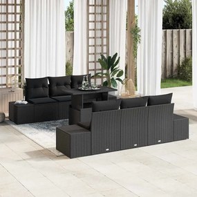 Set pohovek 7 ks Černá polyratan 3349109