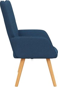 Relaxační křeslo modré textil 327923