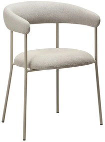 OnaDnes -20% ​​​​​Dan-Form Světle šedá látková jídelní židle DAN-FORM Plenti s šedou podnoží