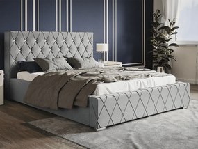 Luxusní čalouněná postel 160x200 cm Emily Barva: Šedá - Jasmine 90