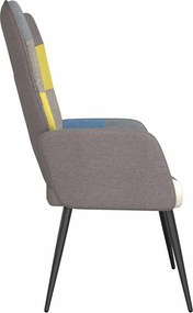 Relaxační křeslo patchwork textil 328185