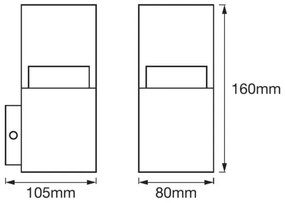 Ledvance - LED Venkovní nástěnné svítidlo CRYSTAL 1xLED/4,5W/230V IP44