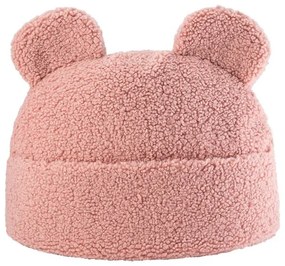 Růžový dětský pohovkový polštář z textilie bouclé Teddy Pouch – Wigiwama