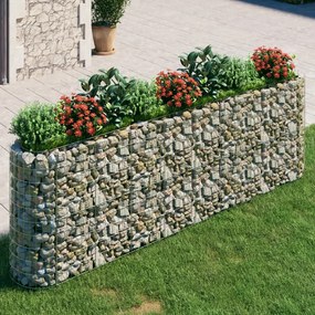 Gabionový vyvýšený záhon pozinkované železo 330 x 50 x 100 cm 152035