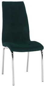Kondela Jídelní židle, smaragdová / chrom, GERDA NEW
