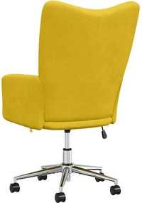 Relaxační křeslo hořčicově žluté samet 328168