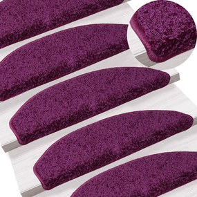 Schodové rohože 30 ks 65 x 21 x 4 cm fialové půlkulaté velké 3365817
