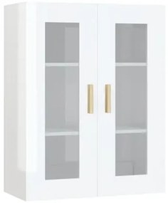 vidaXL Závěsná nástěnná skříňka bílá s vysokým leskem 69,5x34x90 cm