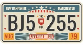 Cedule USA Špz - New Hampshire Manchester