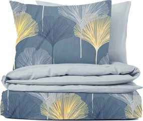 Ervi Bavlněné povlečení oboustranné - Botanic Luxe/světle šedé