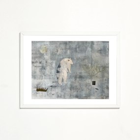 Andrea Tachezy | Medvěd Rám: Bílý, Velikost: 20 x 30 cm