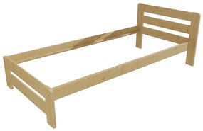 Vomaks Jednolůžková postel VMK002B Rozměr: 100 x 200 cm, Barva: surové dřevo