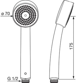 Hansa Basicjet Ruční sprcha 7 cm, chrom 44611300