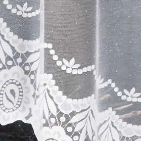 Dekorační oblouková krátká záclona na žabky DORIANA 160 bílá 400x160 cm MyBestHome