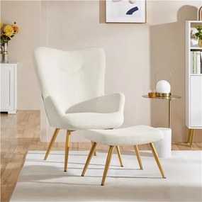 Křeslo Yaheetech – béžová, 68 cm (šířka) × 70 cm (hloubka) × 97,5 cm (výška), 100% polyester (257264808550)
