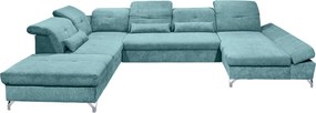 XXXLutz SEDACÍ SOUPRAVA, textil, tyrkysová MID.YOU - Rozkládací sedačky - 002220028622