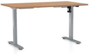 Výškově nastavitelný stůl OfficeTech A, 120 x 80 cm - šedá podnož Barva: Černá