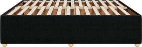 Rám postele bez matrace černý 200 x 200 cm textil 3284965