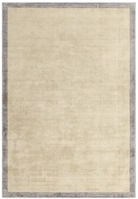 Černý  koberec Ife Border Charcoal Silver Rozměry: 160x160 cm