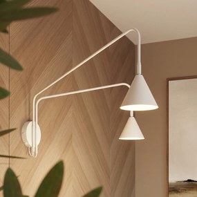 Sollux Lighting Nástěnné svítidlo NOX 2 bílé s vypínačem