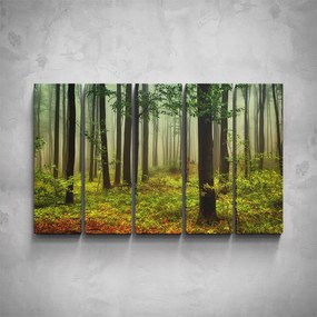 5-dílný obraz - Listnatý les - PopyDesign