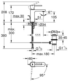 GROHE 23870003 - Umyvadlová baterie PLUS velikost S lesklý chrom