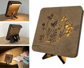 Li-Go "Heřmánek" lampa 19x19cm provedení povrchu: ořech
