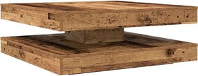 Konferenční stolek otočný o 360º old wood 90x90x34,5 cm 3321358