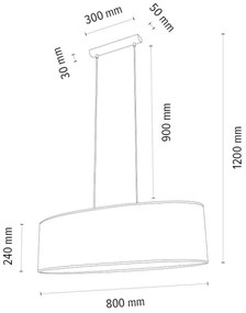 Spot-Light 1027400211536 - Lustr na lanku MERCEDES 2xE27/40W/230V dub
