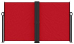 Zatahovací boční markýza červená 140 x 1 000 cm