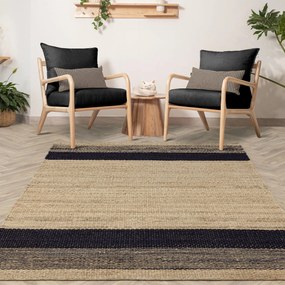 Tribeca Design Kusový koberec Passport Natural Charcoal Rozměry: 120x170 cm