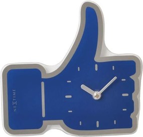 Designové nástěnné hodiny 5185bl nextime mini facebook like 21cm