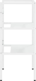 Koupelnový regál pod umyvadlo bílý 40 x 38 x 83 cm železo 338484