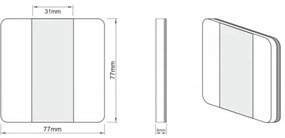 LDST DU-01-SZ-BC10 - Osvětlení schodiště DUO 10xLED/1,2W/230V