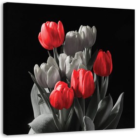 Gario Obraz na plátně Kytice červených tulipánů Rozměry: 30 x 30 cm